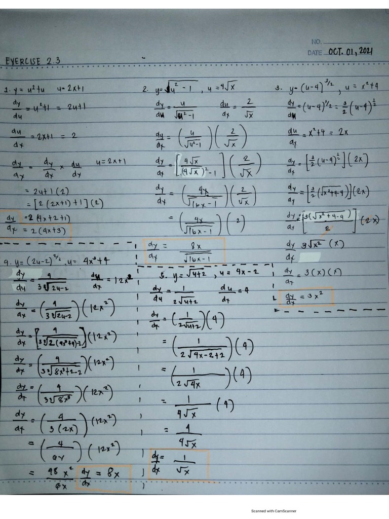 Calculus Ex.3 | PDF