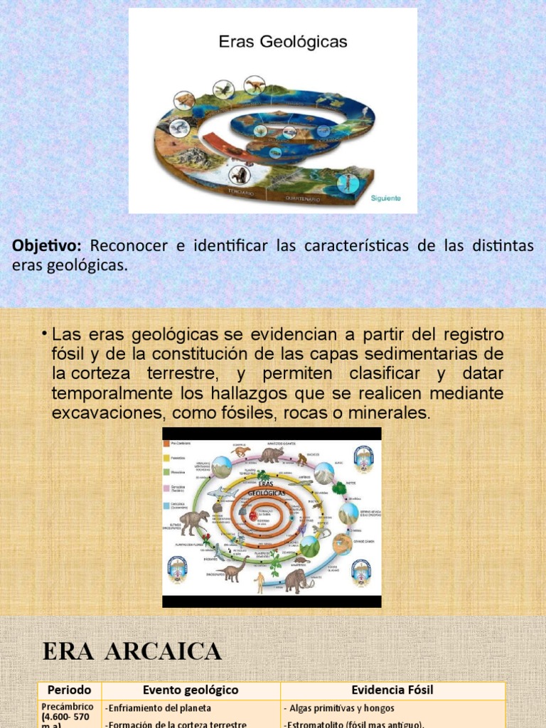 Eras Geológicas | PDF | Escala de tiempo geológico | Ciencias de la Tierra