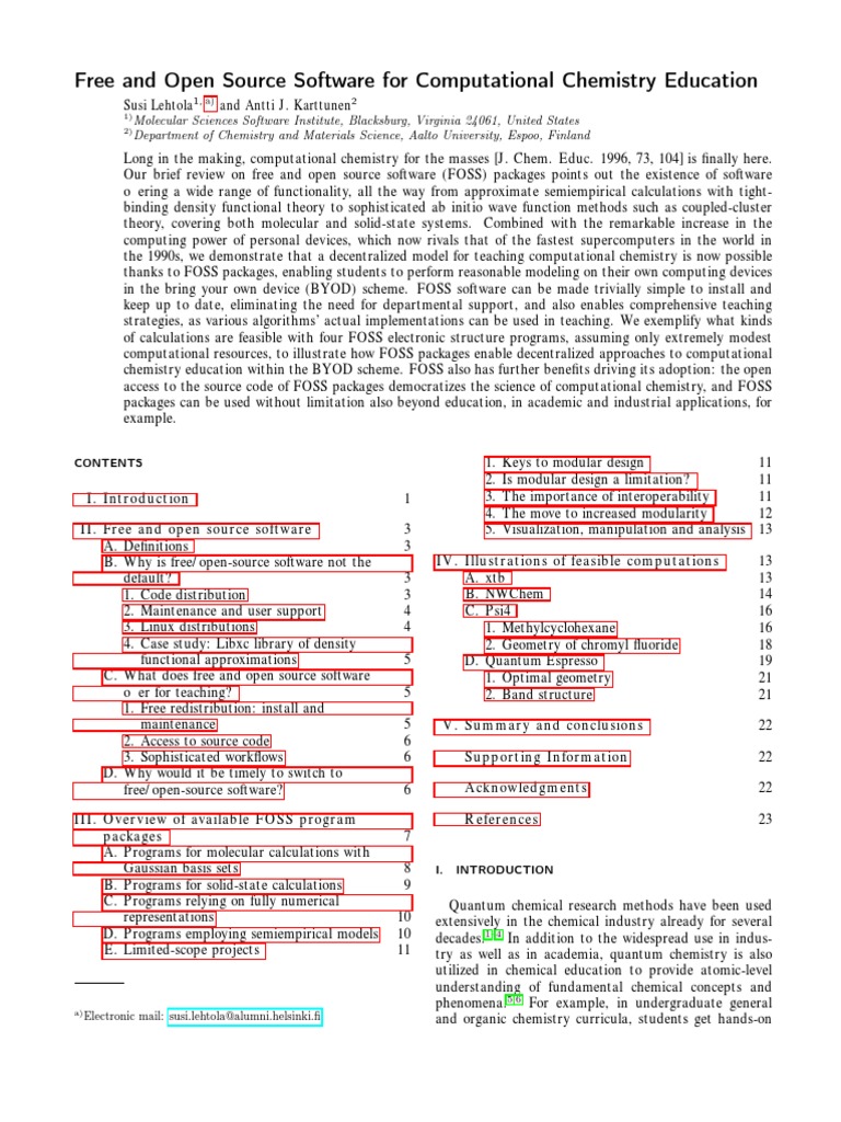 Free and Open Source Software For Computational Chemistry Education | PDF | Linux | Proprietary ...