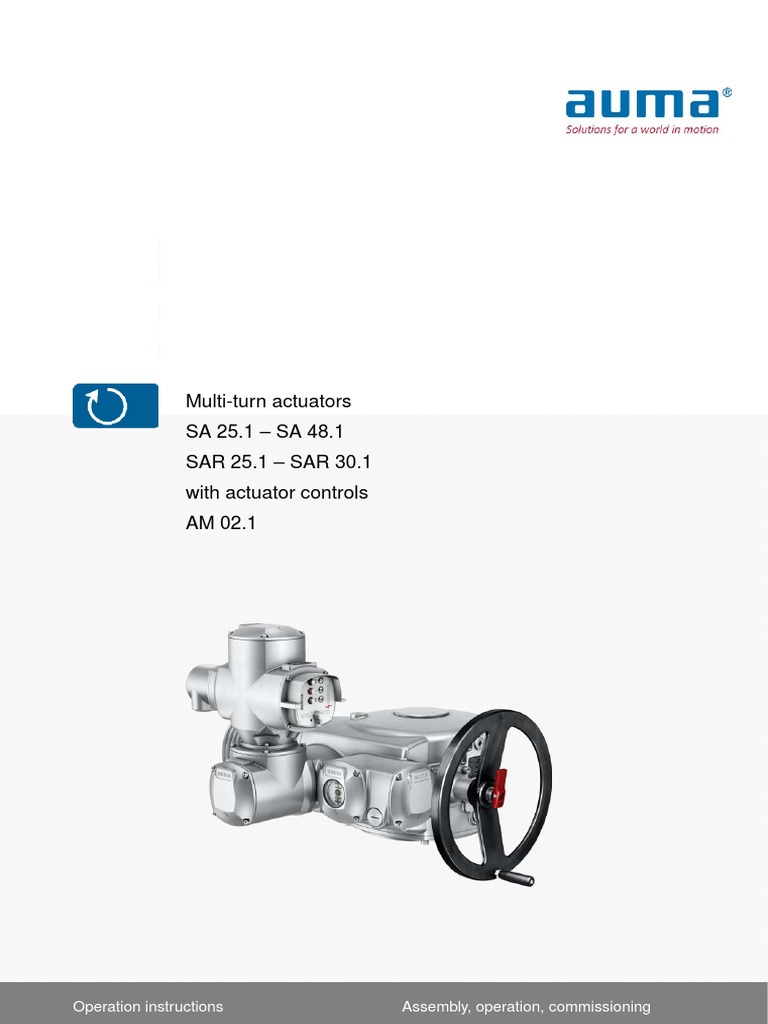 AUMA Multi-Turn Actuator Manual | PDF | Electrical Connector | Actuator