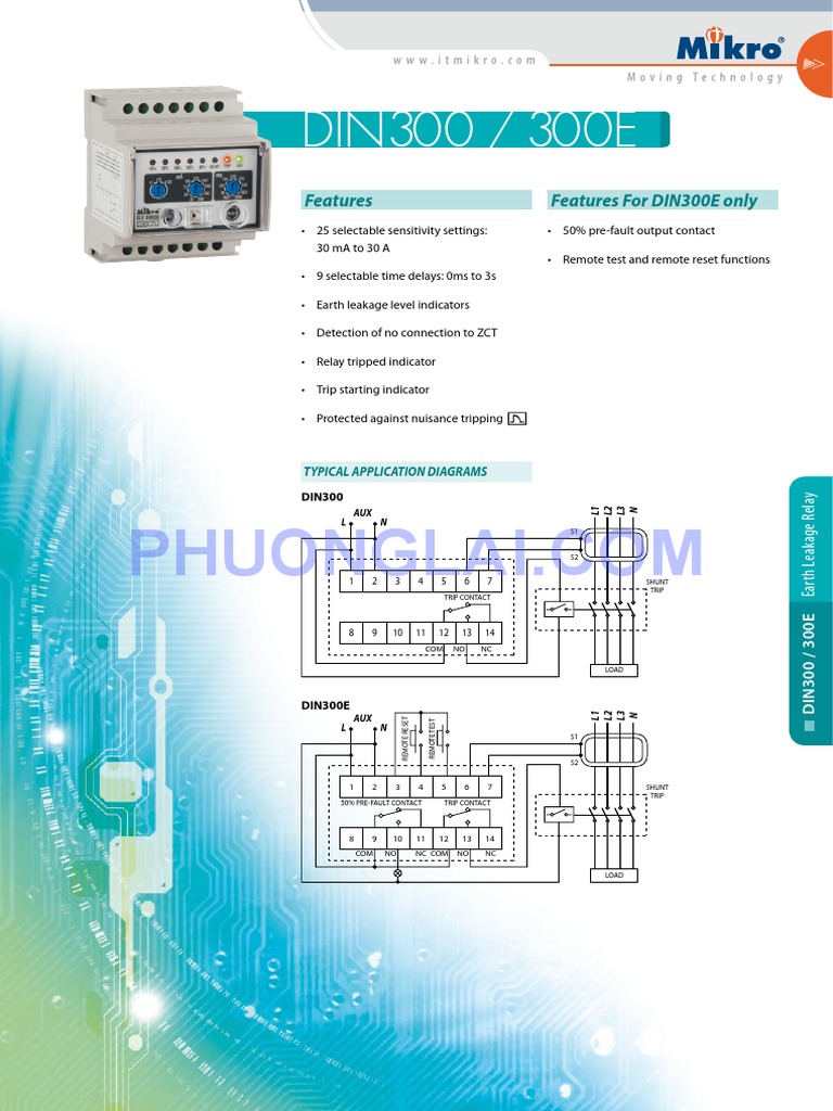 Din 300 | PDF | Relay | Transformer