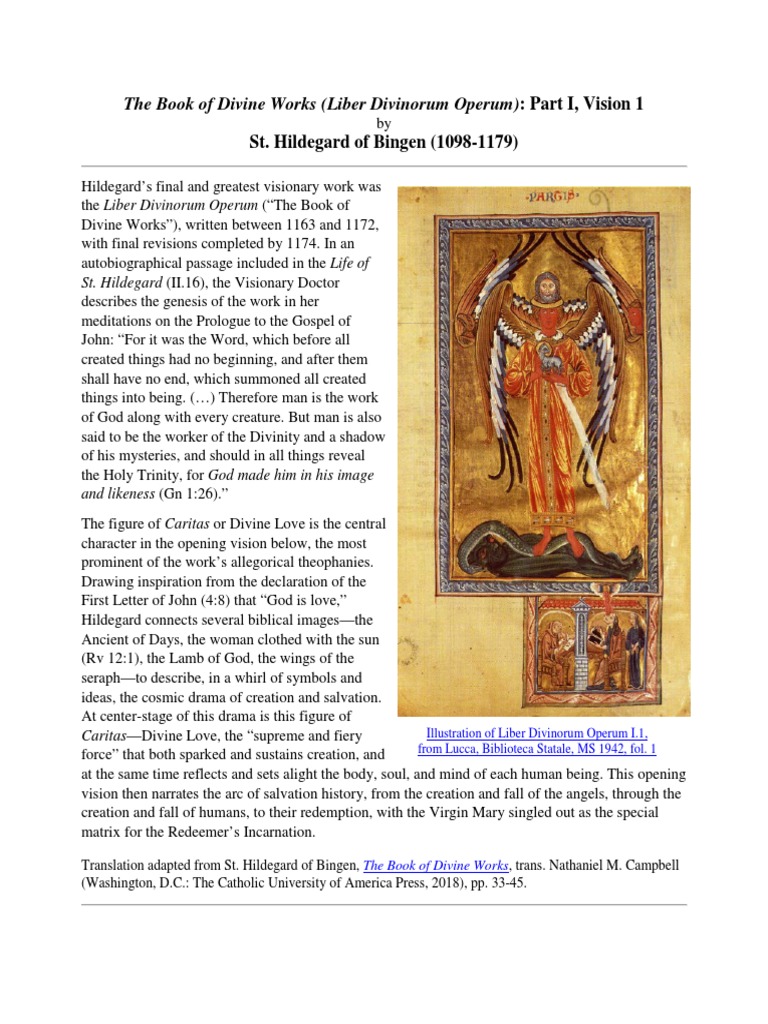 Hildegard of Bingen Book of Divine Works | PDF | Soul | Serpents In The ...