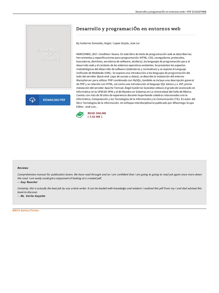 D 9788426725868 Desarrollo y Programaci Oacute N en Entornos Web | PDF | Red mundial | Internet ...