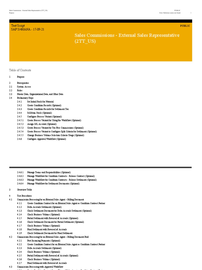 SAP Commission Testscript | PDF | Sales | Business Process