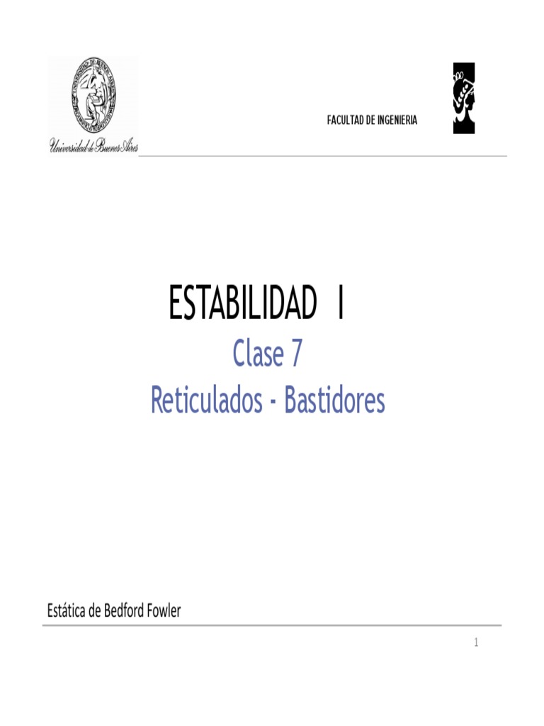 EI - Clase 7 Reticulados - Bastidores | PDF