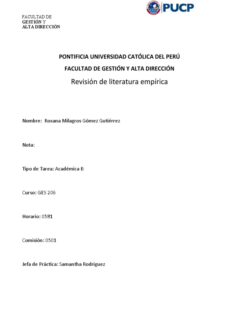 Roxana Gómez - Ficha de Revisión Bibliográfica | PDF | Economias | Business