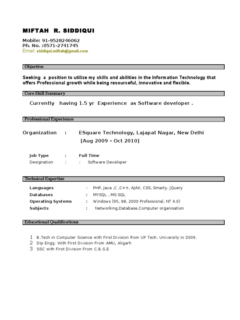 Resume 1 | PDF | Computers