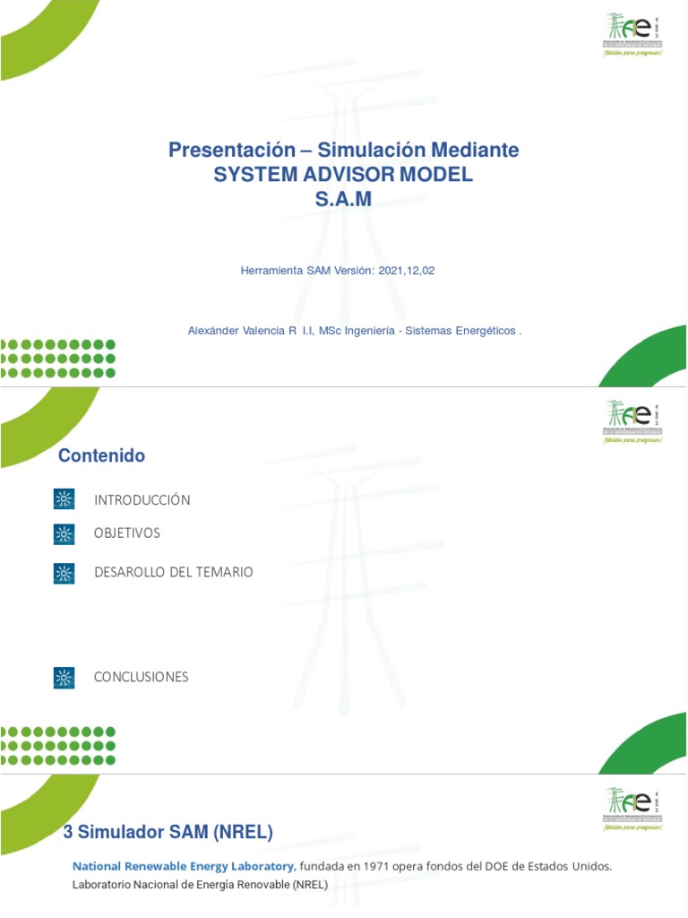 Presentación Diseño PV Usando SAM-NREL - s2 - 2022 | PDF | Energía ...