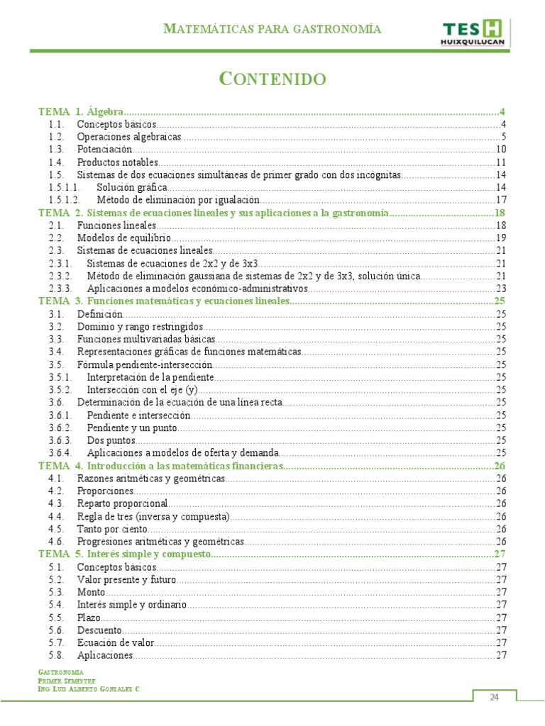 Cuaderno de Ejercicios Matematicas para Gastronomia | PDF | Ecuaciones ... Cuaderno de Ejercicios Matematicas para Gastronomia | PDF | Ecuaciones ...