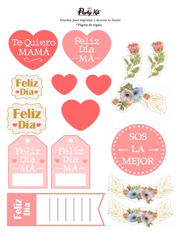 Dia de La Madre - Kit Imprimible - Copia-Copiar | PDF