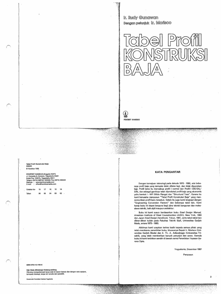 Tabel Profil Konstruksi Baja I | PDF