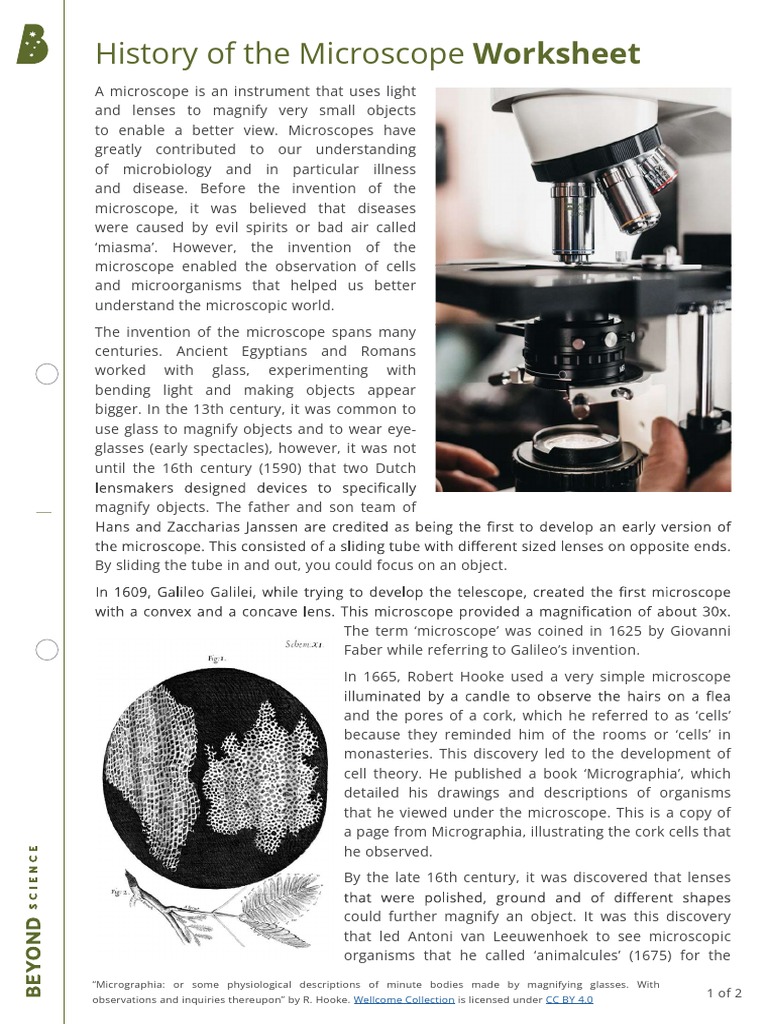 Microscope history | PDF | Microscope | Ct Scan
