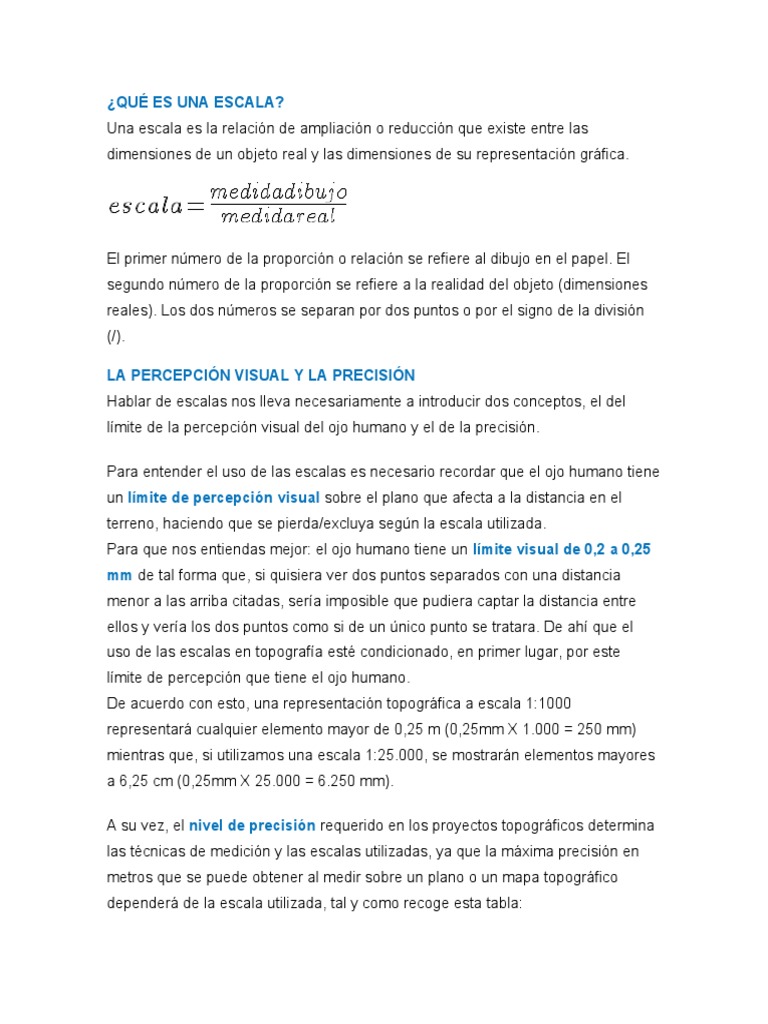 Qué Es Una Escala | PDF | Dibujo | Topografía