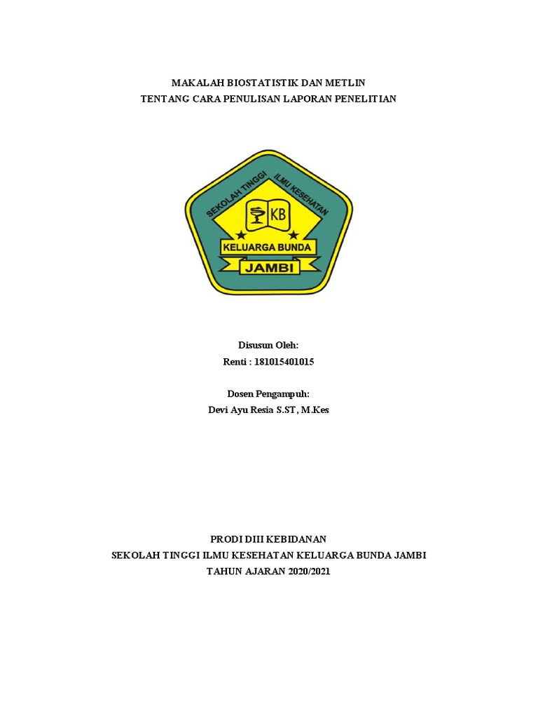 MAKALAH Biostatistik Dan Metlin TGL 13 Juni 2020 | PDF
