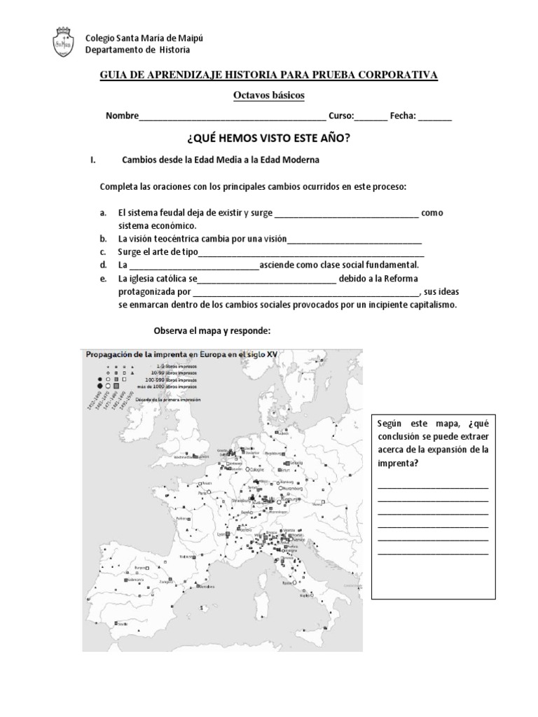 GUIA DE APRENDIZAJE HISTORIA PARA PRUEBA CORPORATIVA Octavo 2 | Descargar gratis PDF | Era de ...