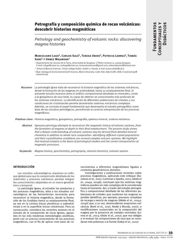 Lecturas 4-5 Geo Int | PDF | Roca (geología) | Magma