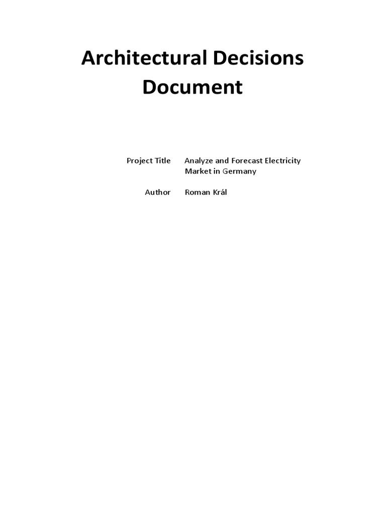Architectural Decisions Document | PDF | Information Age | Data Management