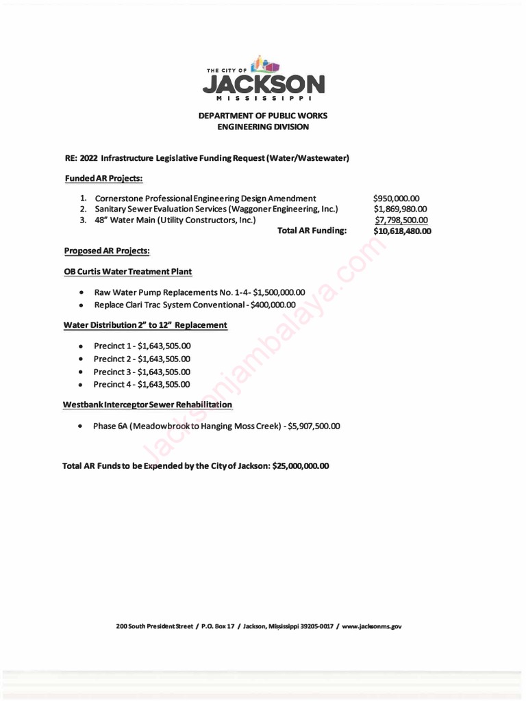 Jackson Water Plans Watermarked | PDF | United States Environmental ...