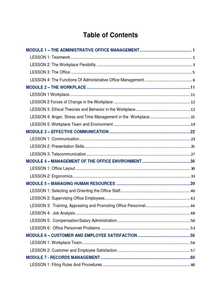 Administrative Office Management | PDF | Communication | Occupational ...