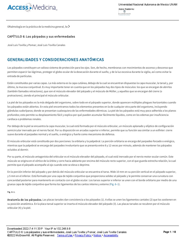 CAPÍTULO 6 Los Párpados y Sus Enfermedades | PDF | Medicina CLINICA | Enfermedades y trastornos