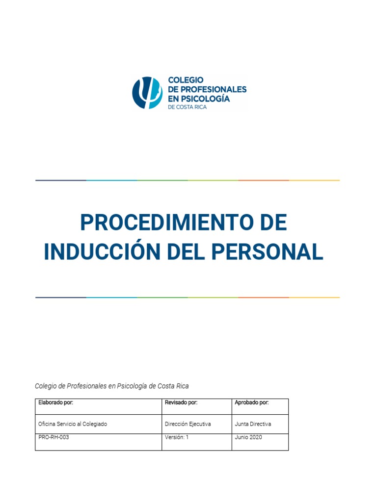 Procedimiento Inducción de Personal | PDF | Gestión de recursos humanos