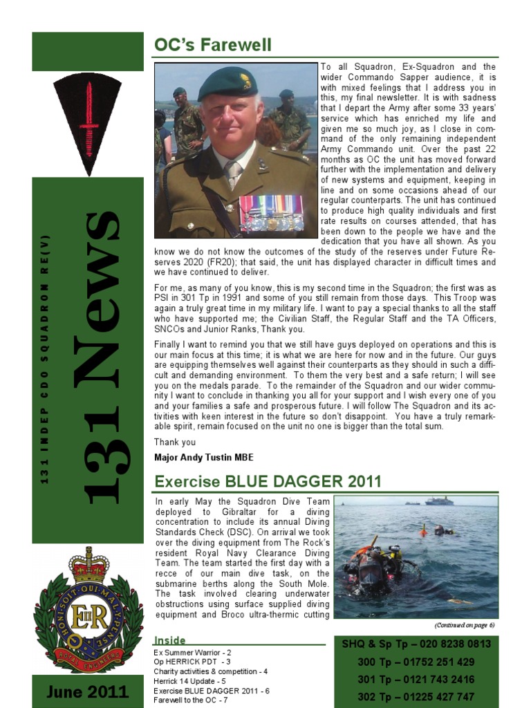 131 Commando Squadorn Newsletter Jun 11 | PDF | Commando | Military Rank