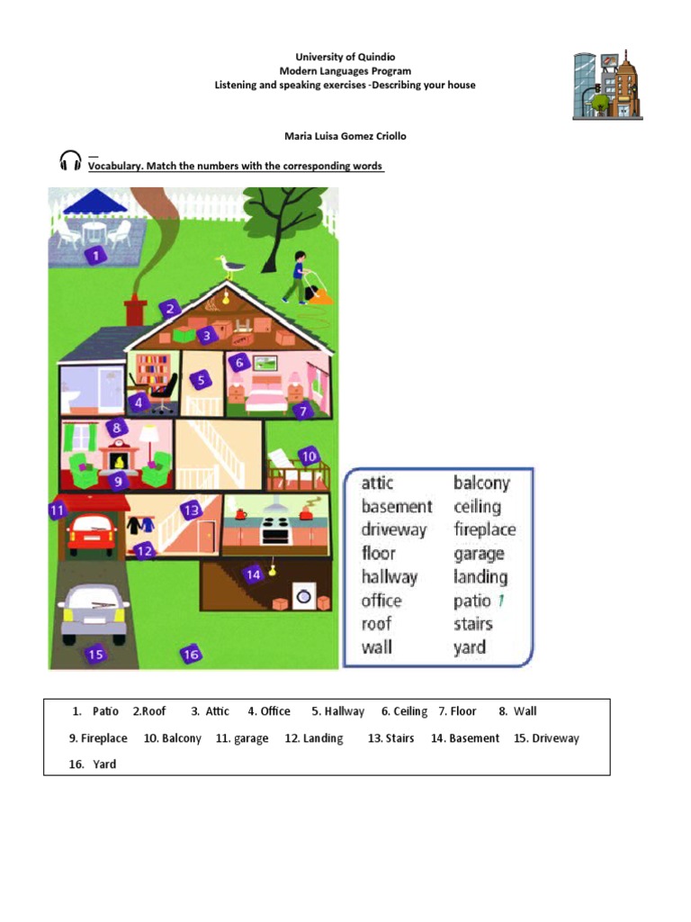 Describing Your House Exercises | PDF | Sink | Room