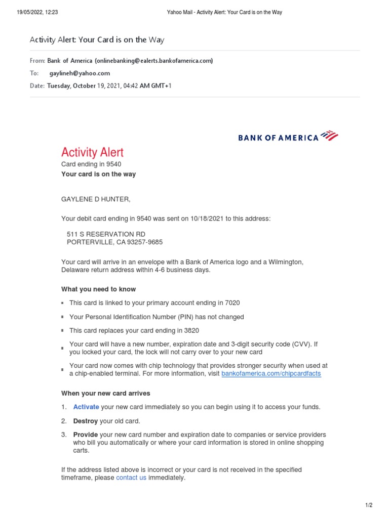bank of america alert | PDF | Personal Identification Number | Service ...