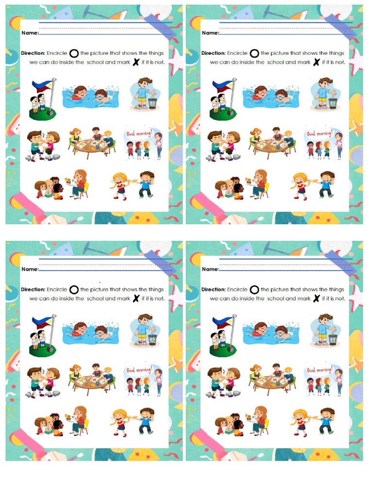 things we do in school activity | PDF