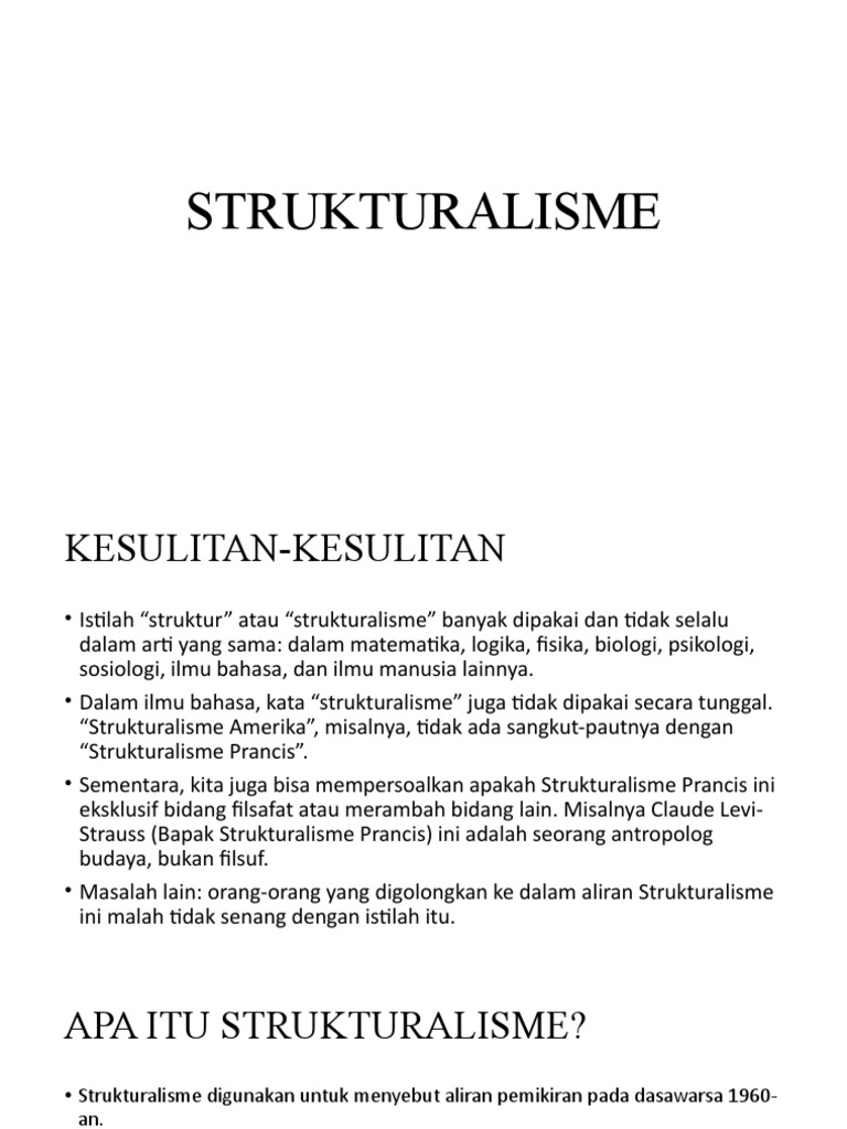 STRUKTURALISME | PDF