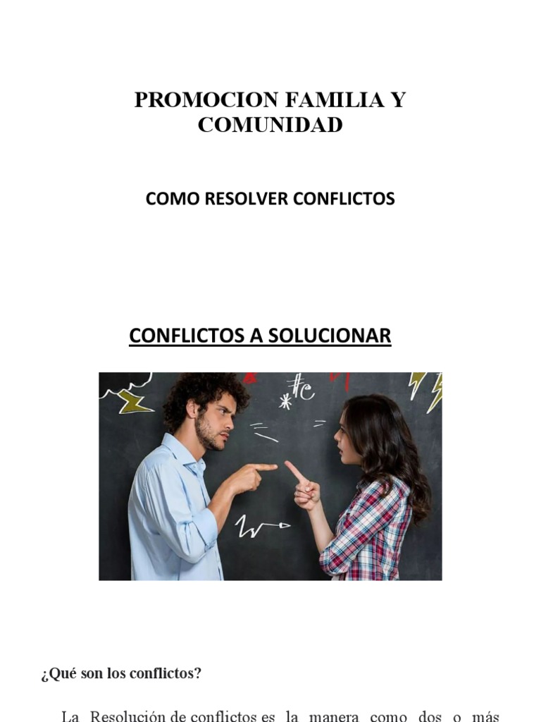Como Resolver Conflictos | PDF | Conflicto (proceso) | La resolución de ...