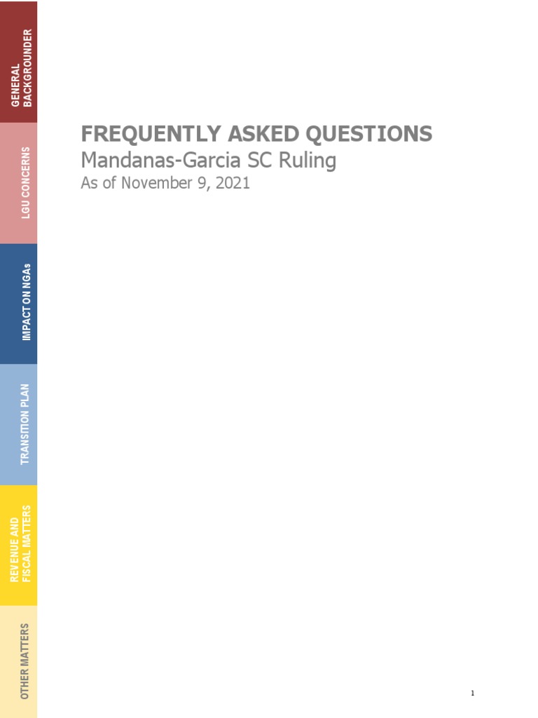 Mandanas-Garcia SC Ruling Overview | PDF | Capacity Building | Taxes