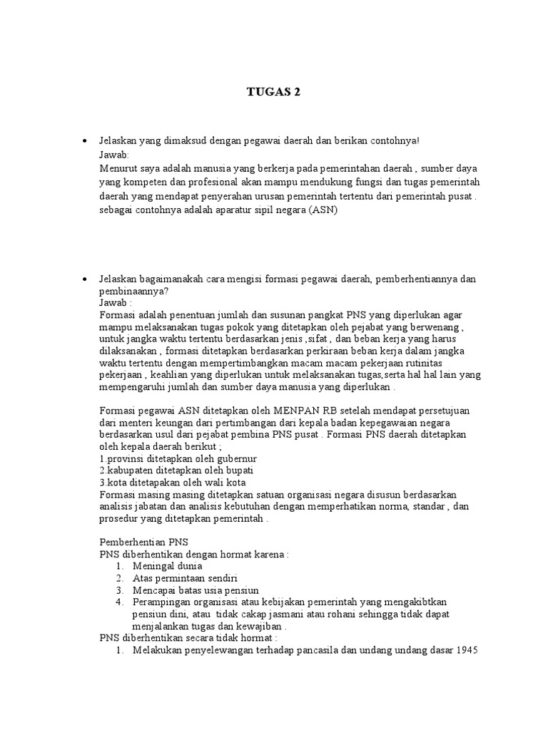 TUGAS 2 Adm Pemerintahan Daerah | PDF