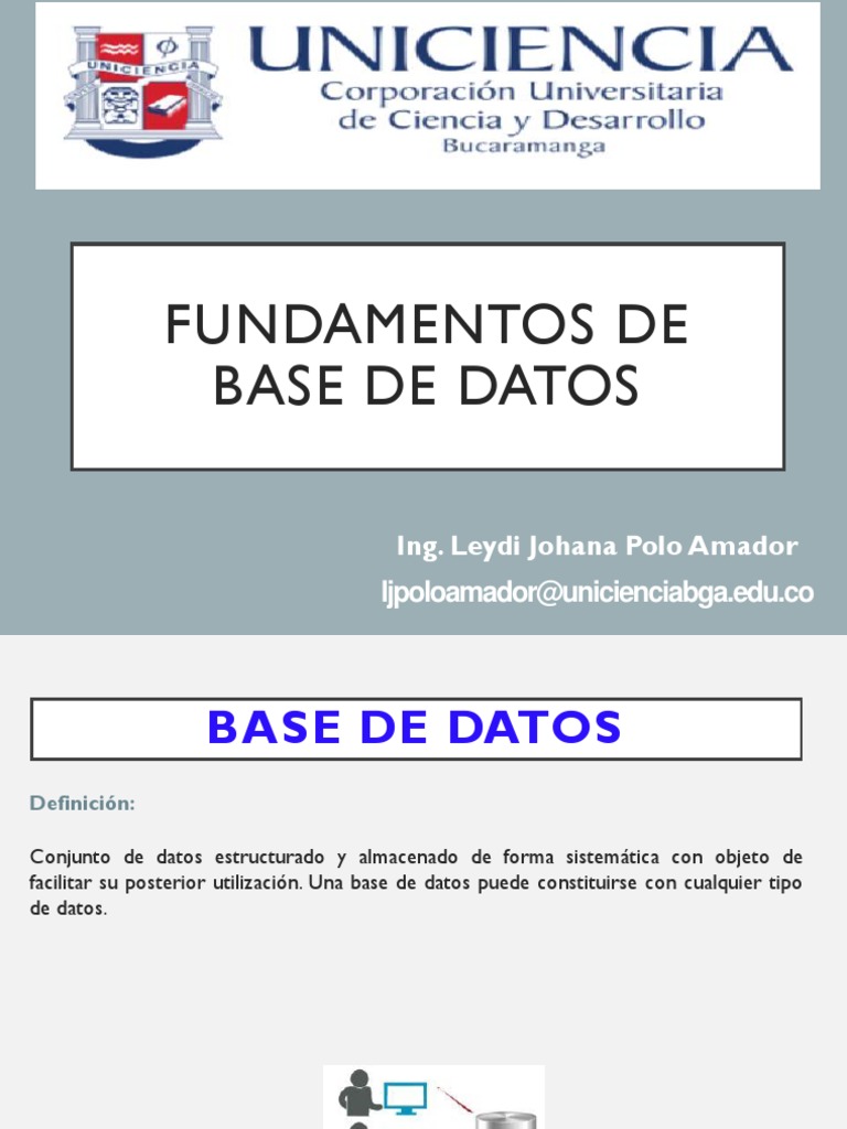 Fundamentos de Base de Datos | PDF | Bases de datos | Postgre Sql