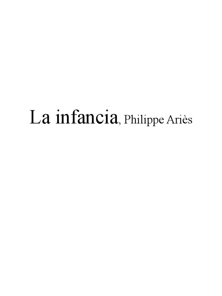La Infancia Philippe Ariès | PDF | Matrimonio | Ropa