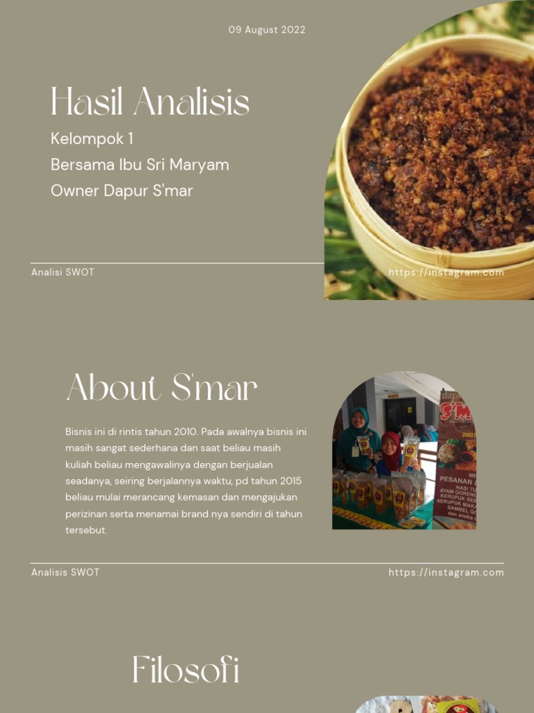 Analisis SWOT Bisnis Dapur S'mar | PDF