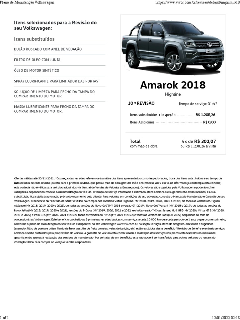 Revisão Amarok | PDF | Volkswagen | Veículo motorizado