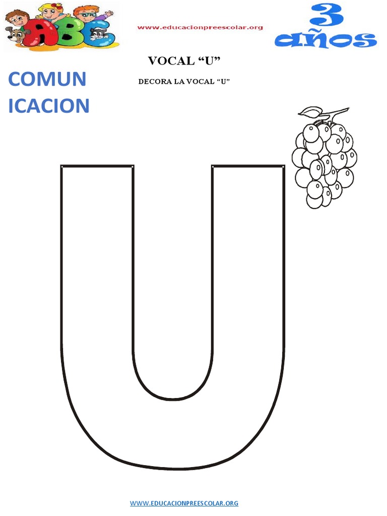 La Vocal U para Niños de 3 Años | PDF | Arte | Clásicos