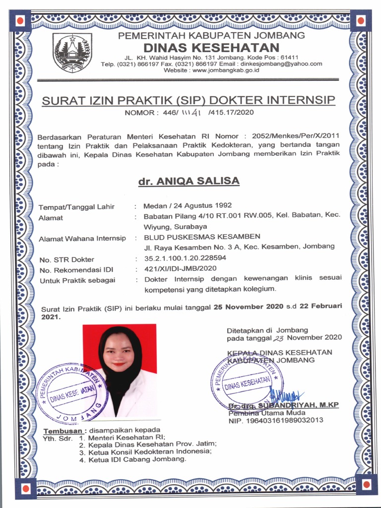 Scan - Sip DR Kesamben | PDF