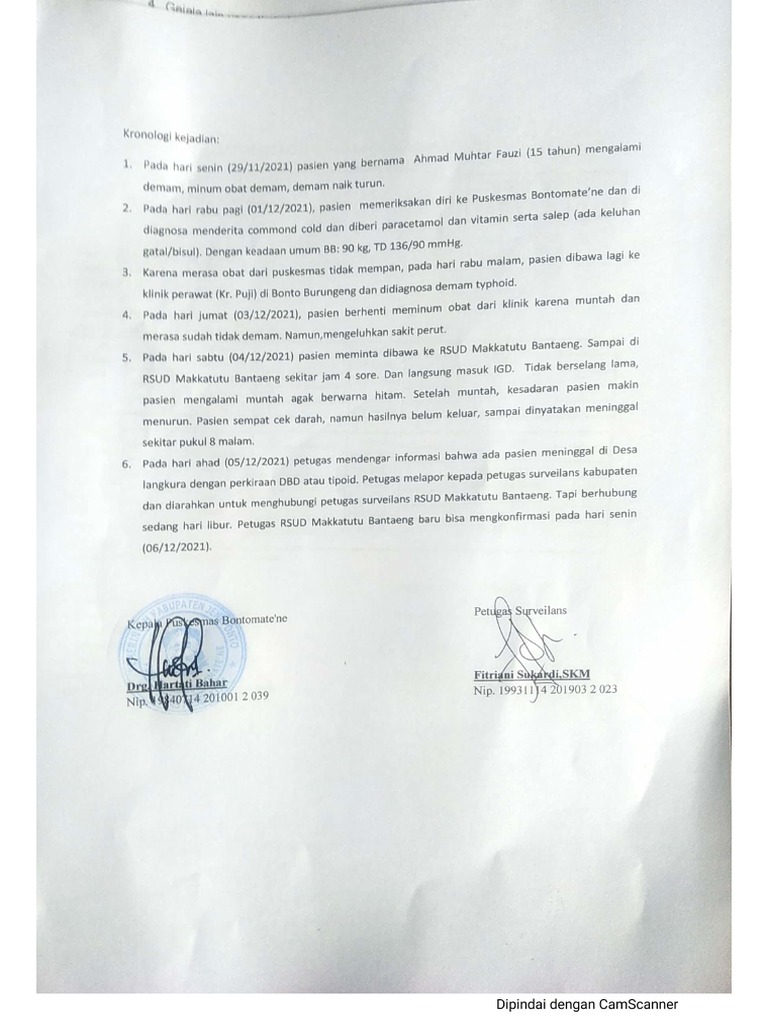 Kronologi Kejadian KLB DBD | PDF