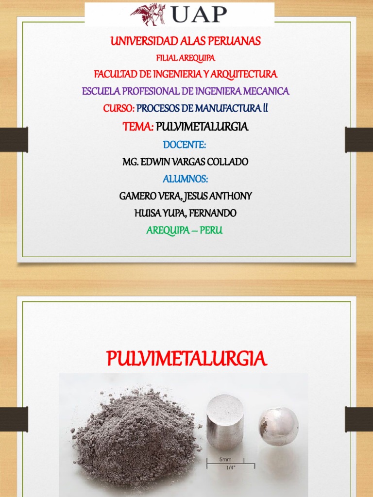 Huisa Yupa Fernando, Gamero Vera Jesus - Expocision Pulvimetalurgia ...