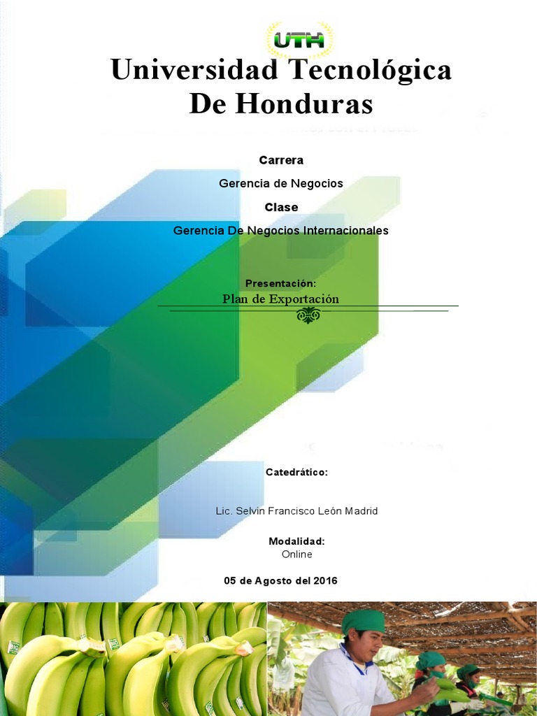 Ejemplo Plan De Exportacion Pdf Los Estados Unidos Arancel