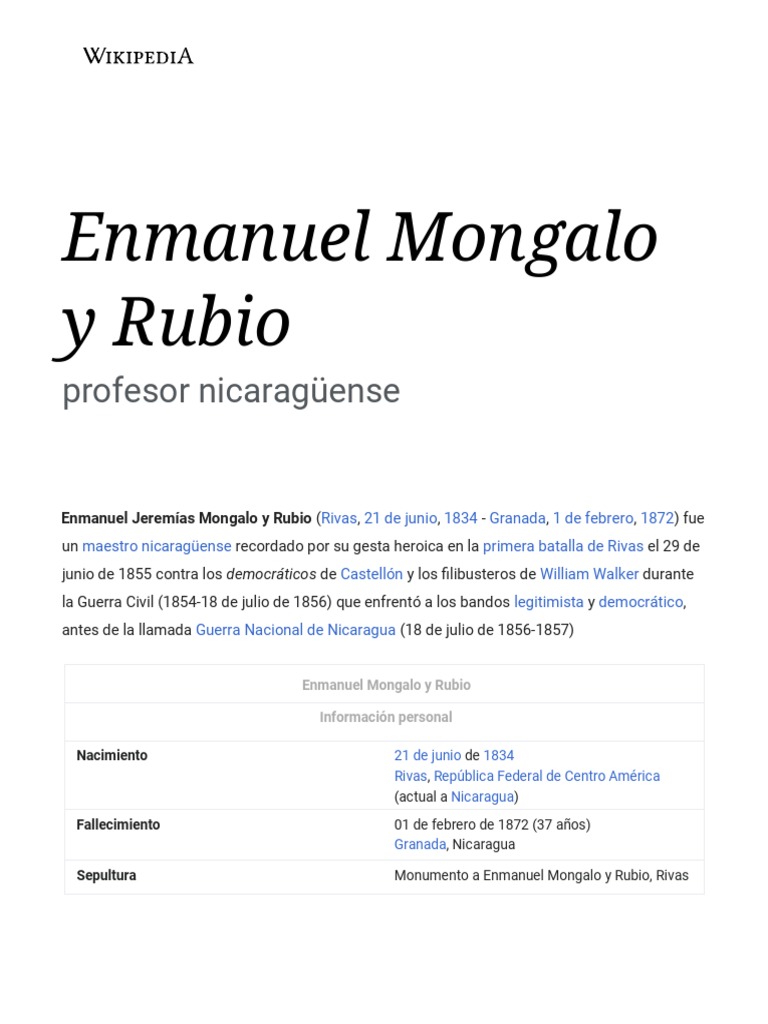 Enmanuel Mongalo | PDF | Nicaragua