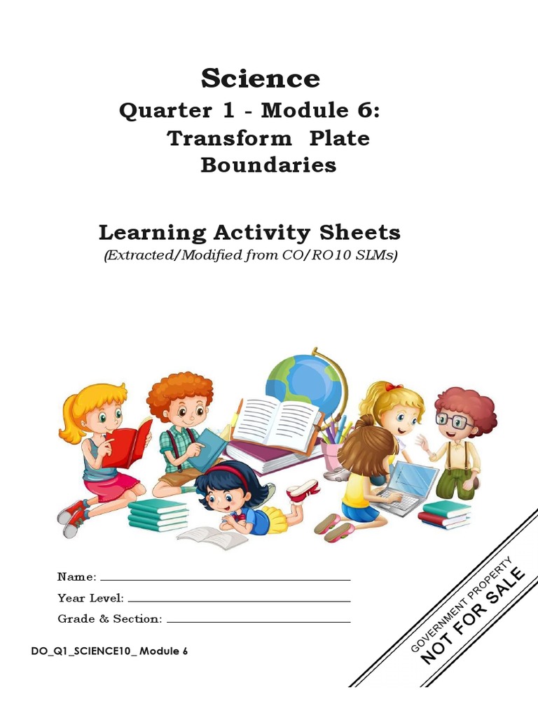 Grade 10 Science Q1 M6 | PDF | Plate Tectonics | Geophysics