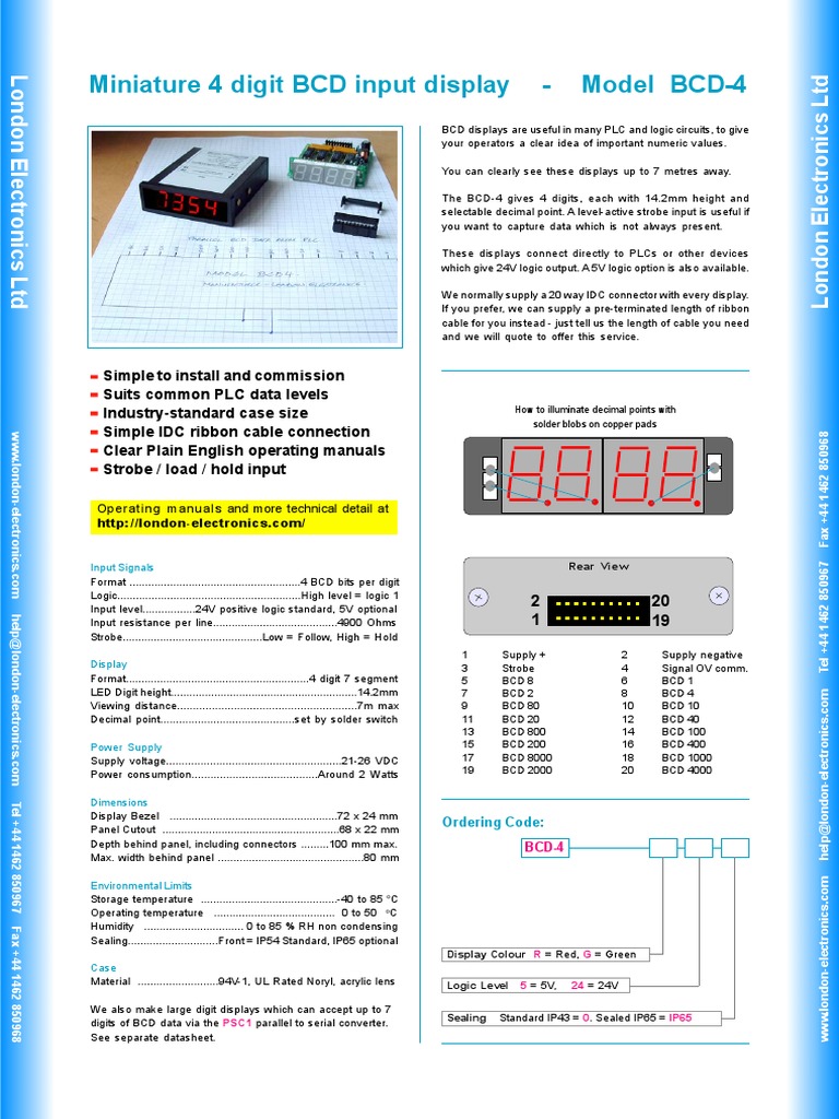 BCD4 | PDF | Programmable Logic Controller | Binary Coded Decimal