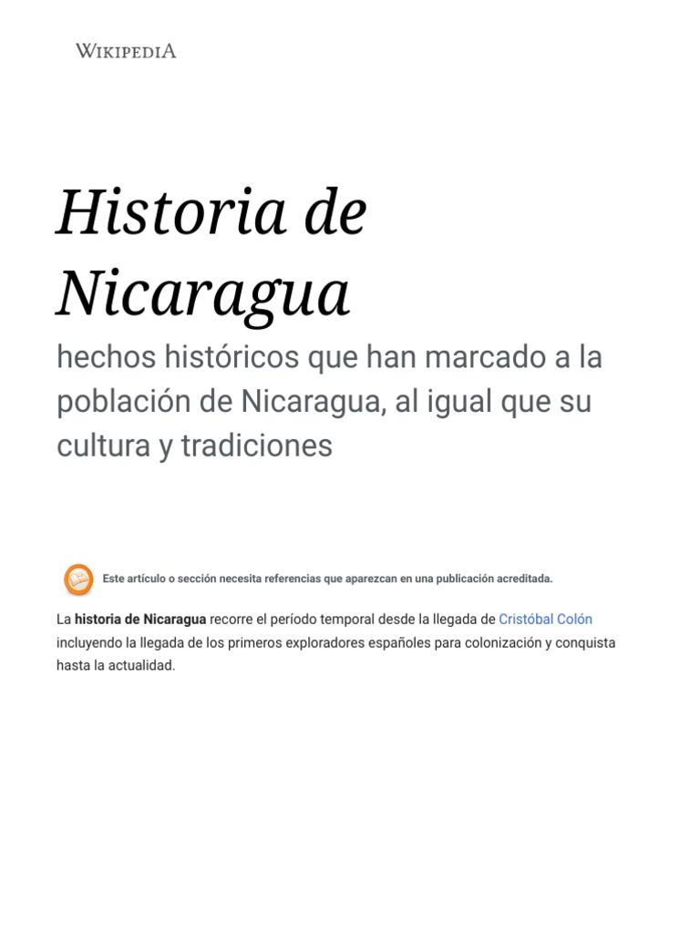 Historia de Nicaragua | PDF | Nicaragua