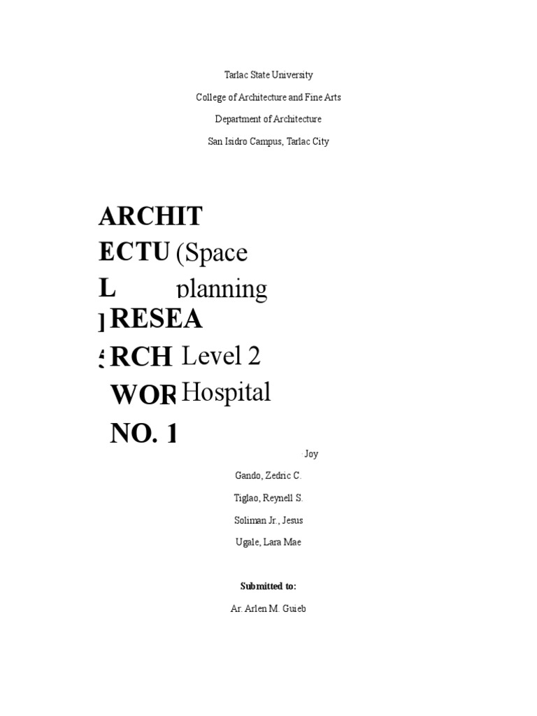 Level 2 Hospital Design Standards | PDF | Hospital | Intensive Care ...