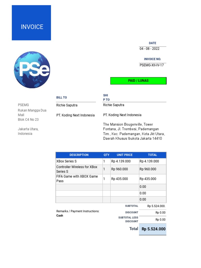 Invoice-Template-Doc-Printable-6.docx-2 | PDF