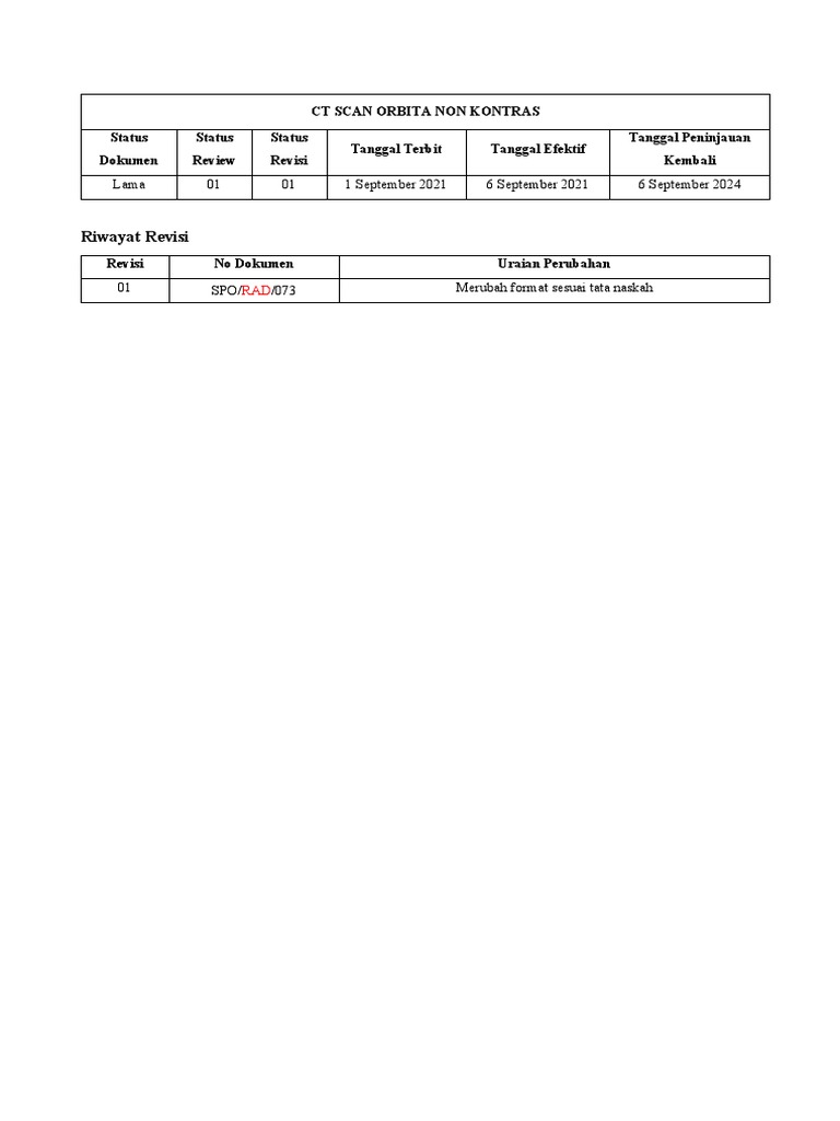 CT Scan Orbita Non Kontras | PDF