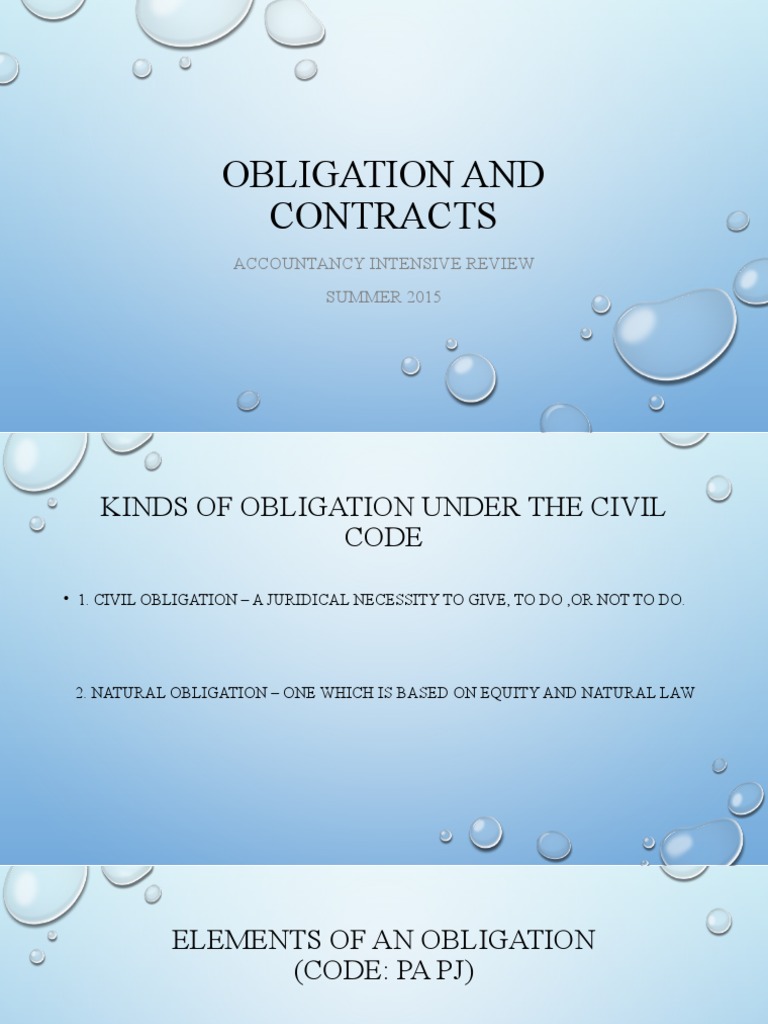Obligation and Contracts - AIR | PDF | Legal Remedy | Contract Law